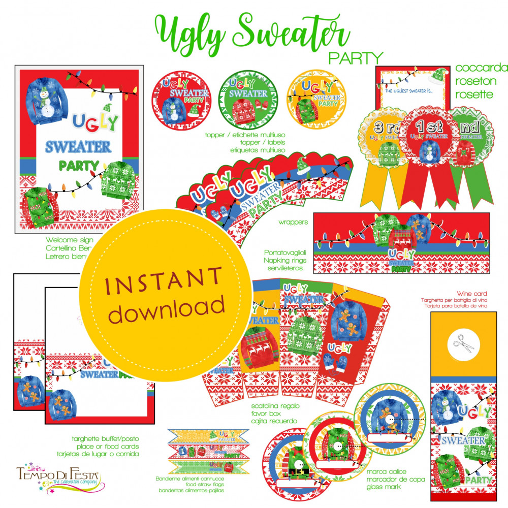 UGLY SWEATER PARTY INSTANT DOWNLOAD