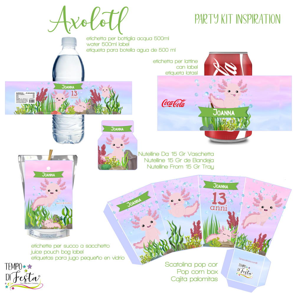 Axolotl digital party kit | Tempodifesta.com