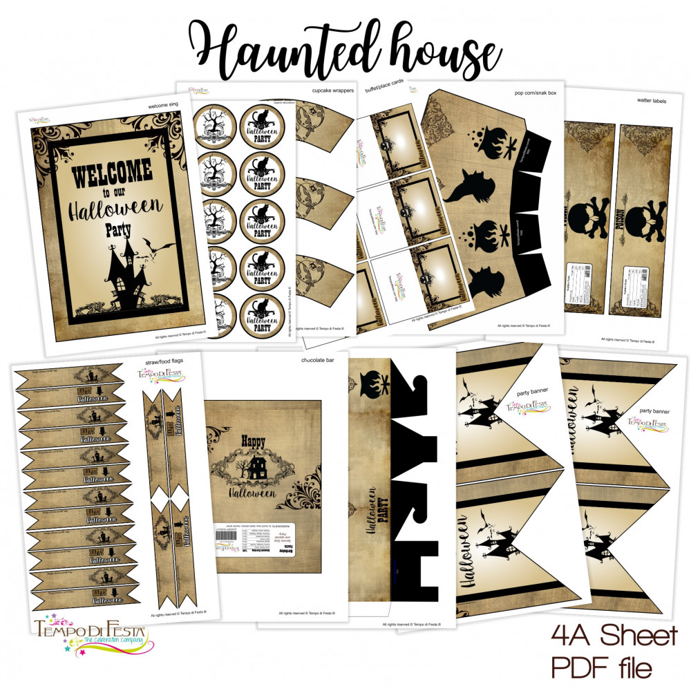 La Casa Embrujada kit de fiesta digital | Tempodifesta.com